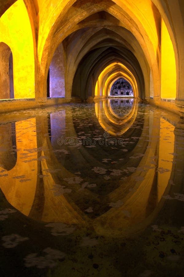 Baths of Lady Maria De Padilla in Alcazar of Seville Stock Photo ...