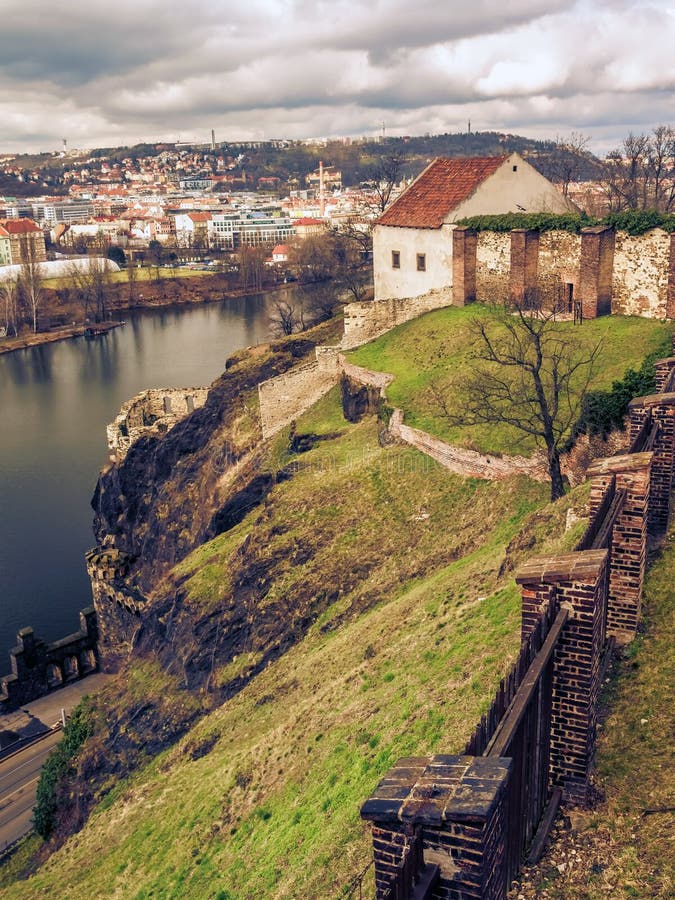 Ruins of Libuse`s Bath in Vysehrad, Prague Stock Photo - Image of ...