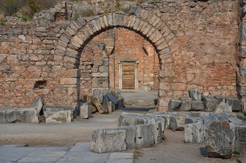Baths of Scholastica, Ephesus Stock Image - Image of stone, baths: 39000769