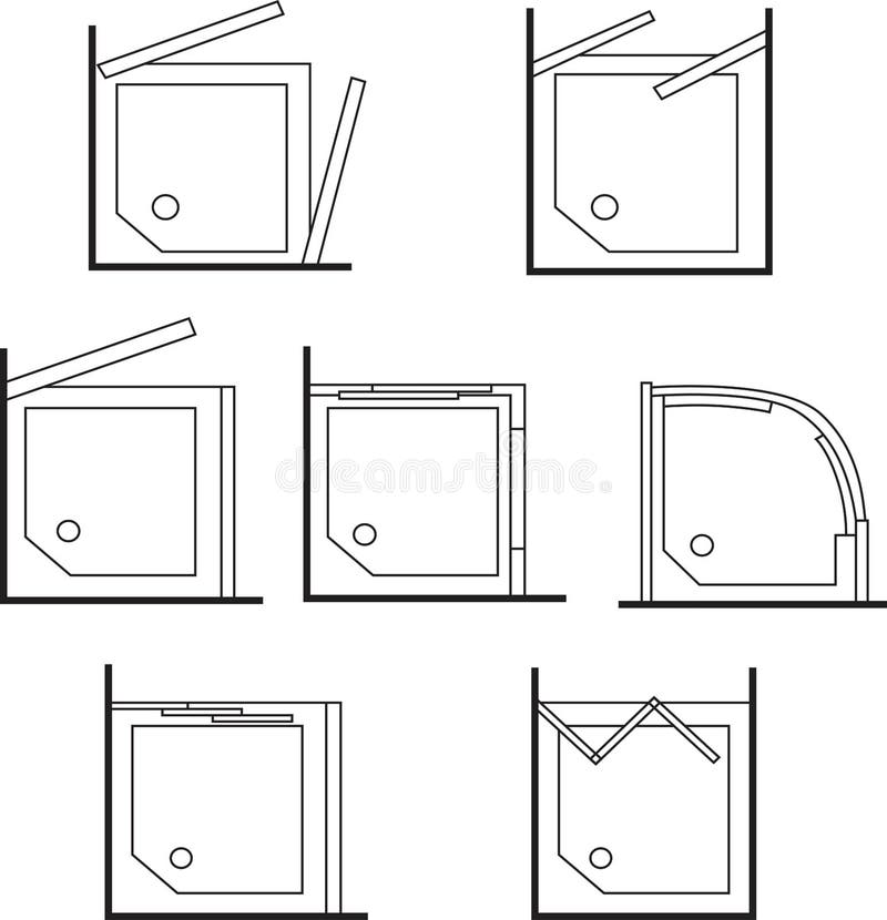 Baths top view set stock illustration. Illustration of design - 98387815