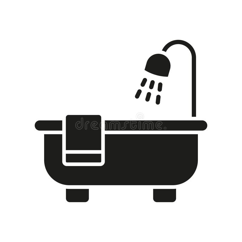 Bathtub Bathroom Icon Vector Basic Design Simple and Modern Stock ...