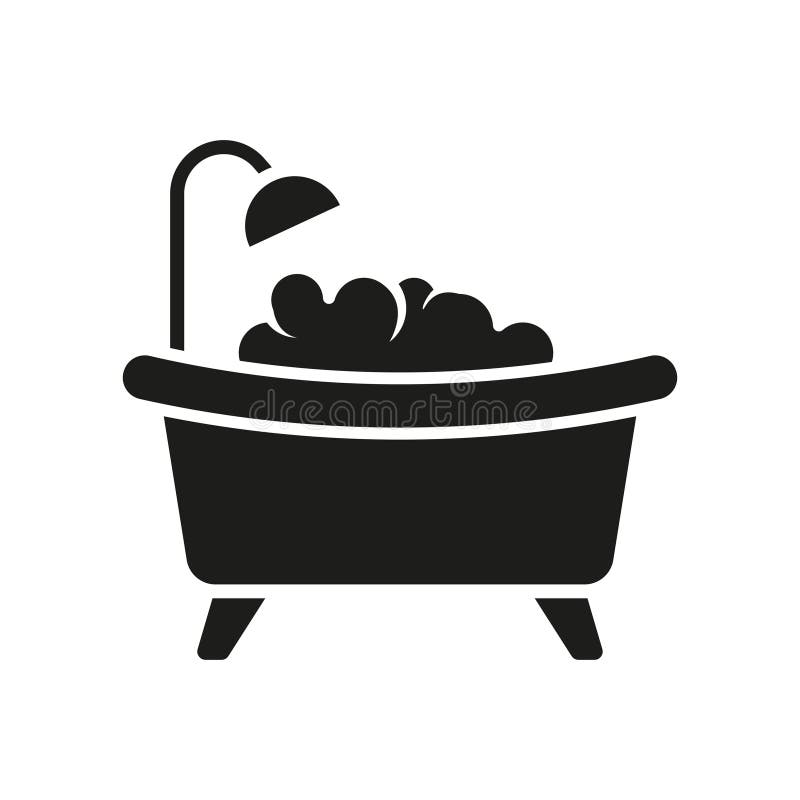 Bathtub Bathroom Icon Vector Basic Design Simple and Modern Stock ...