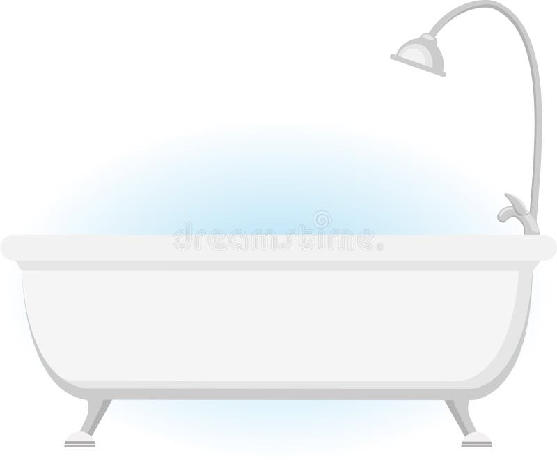 Bathtub Bathroom Vector Illustration Stock Vector - Illustration of ...