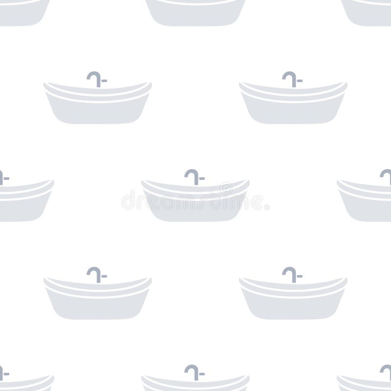 Bathtub Cartoon Seamless Pattern, Vector. Stock Vector - Illustration ...