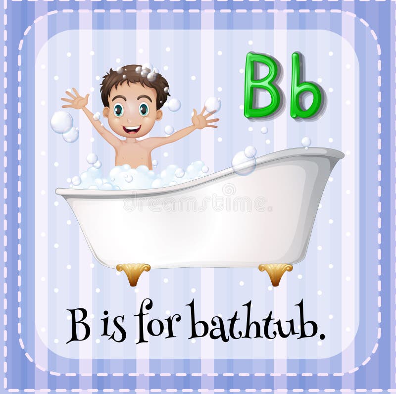 Flashcard Letter B Bathtub Stock Illustrations – 3 Flashcard Letter B ...