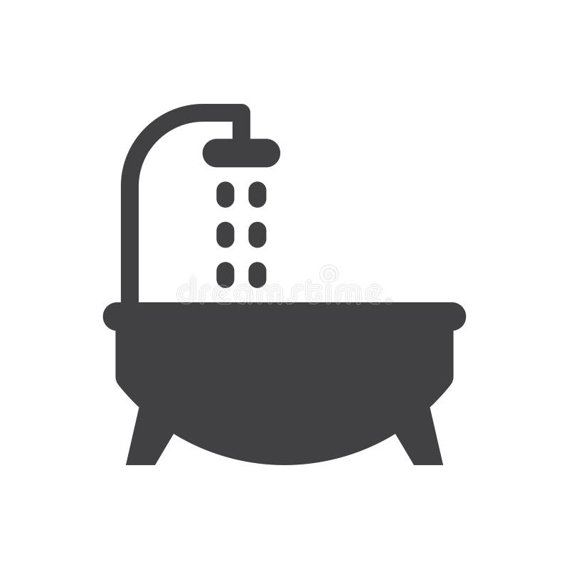 Bathtub icon stock vector. Illustration of bathtub, symbol - 392207166