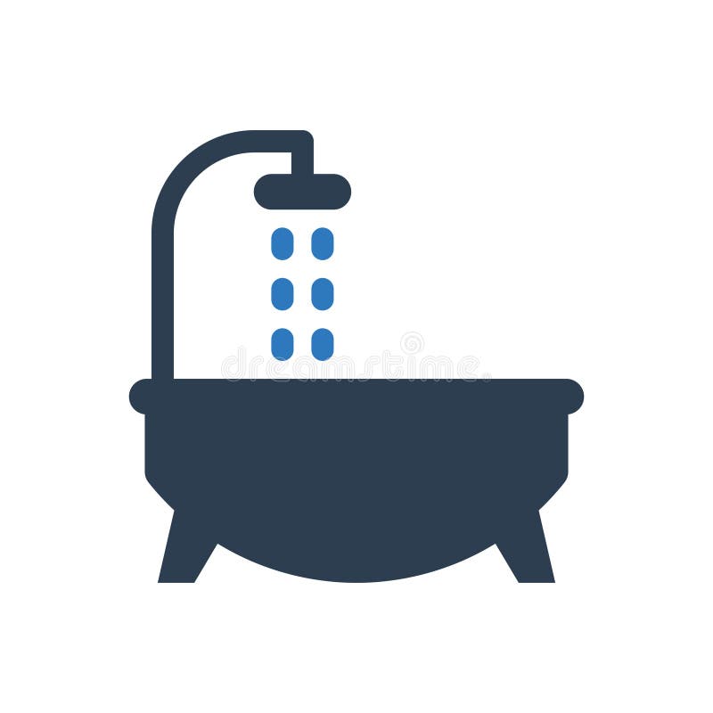 Bathtub icon stock vector. Illustration of washroom - 374344361