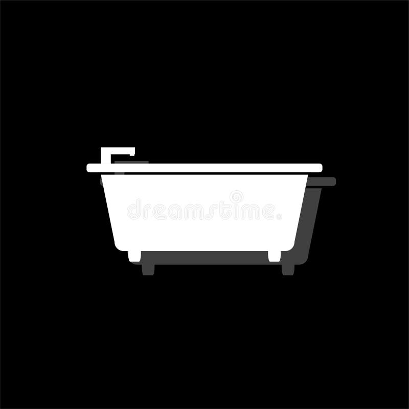 Bathtub icon flat stock illustration. Illustration of element - 138124473