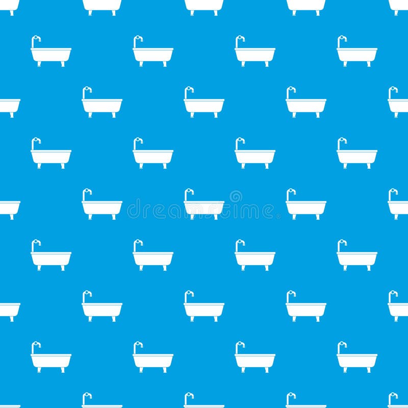Bathtub Pattern Seamless Blue Stock Vector - Illustration of ...