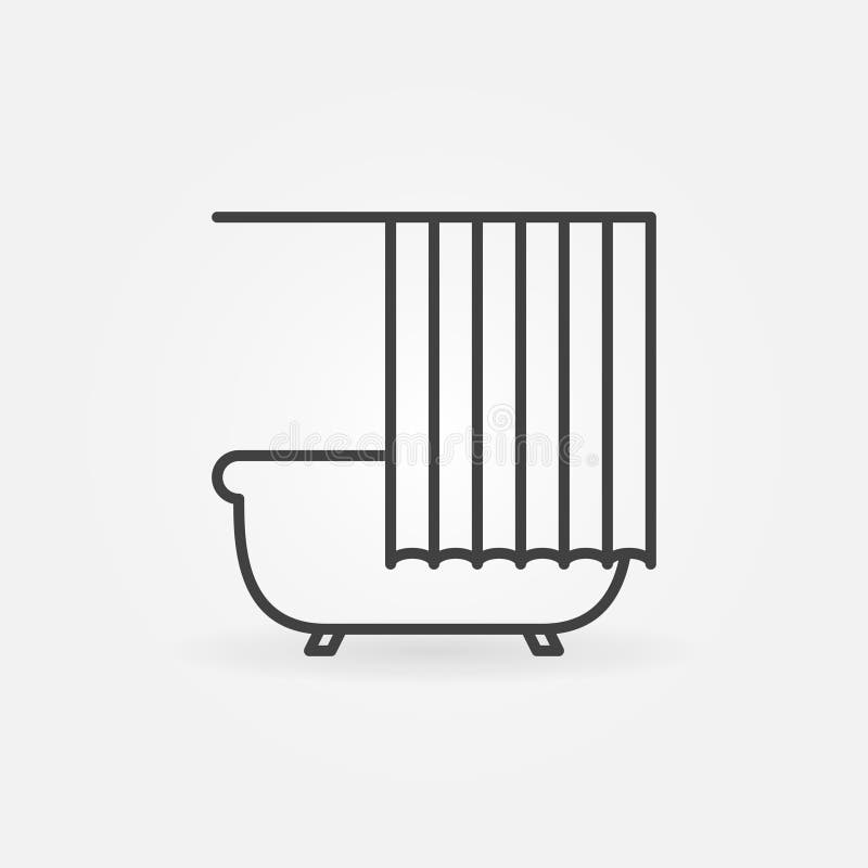 Shower Curtain Bath Icon Cartoon Style Stock Vector Illustration Of