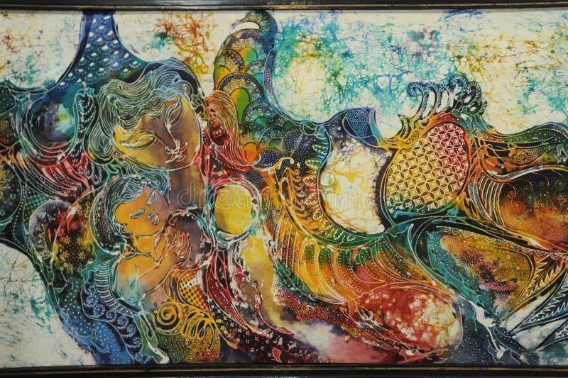 Batik Art Work Of Yogyakarta Stock Image - Image of indonesia, batik ...