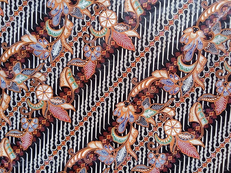 The Batik Background Concept with Bright and Elegant Colors is Very ...