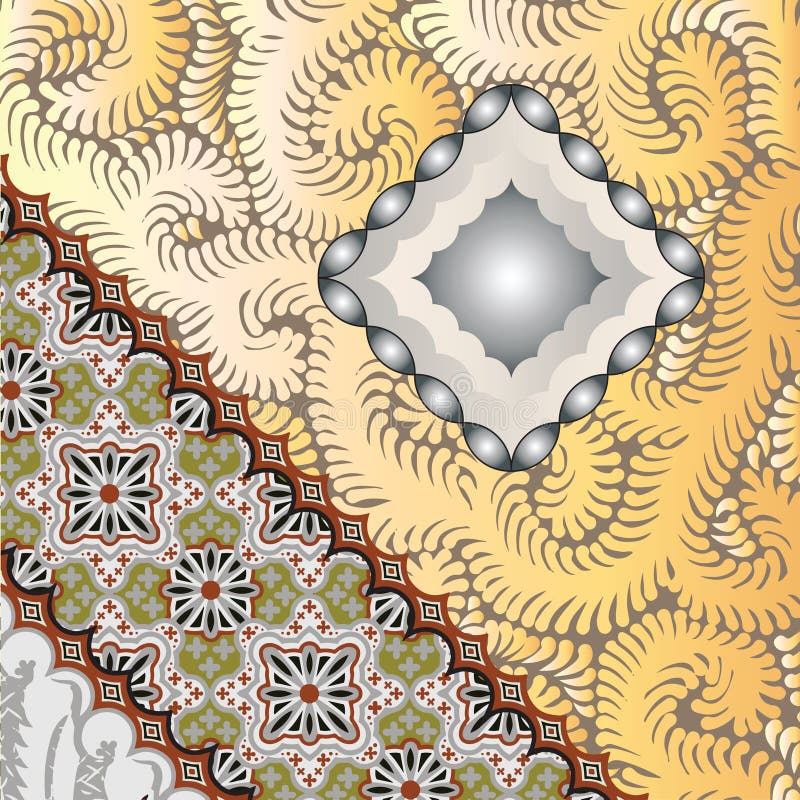 Batik Background with Copyspace. Vector Illustration Decorative Design ...