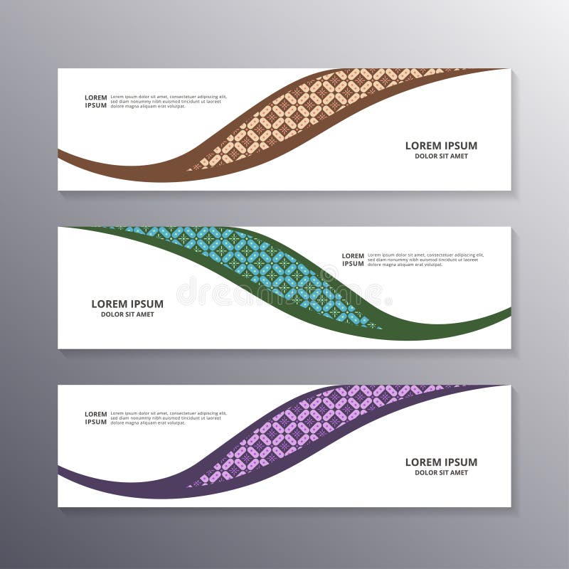 Batik Banner Template, Indonesian Art with Floral Modern Layout ...
