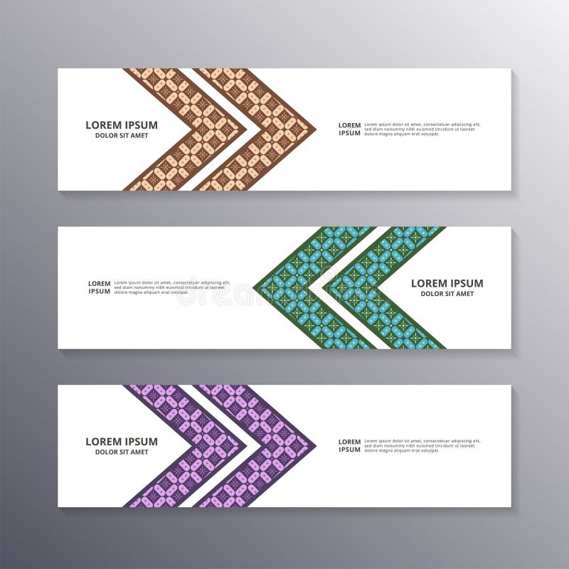 Batik Banner Template, Indonesian Art with Floral Modern Layout ...