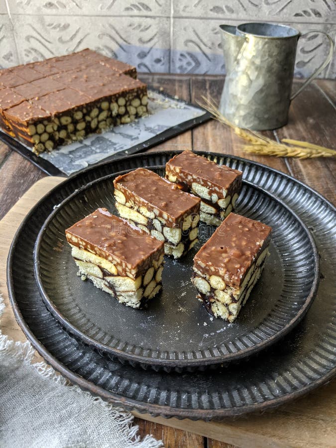 Batik Cake Made by Mixing of Biscuits and Chocolate Stock Photo - Image ...