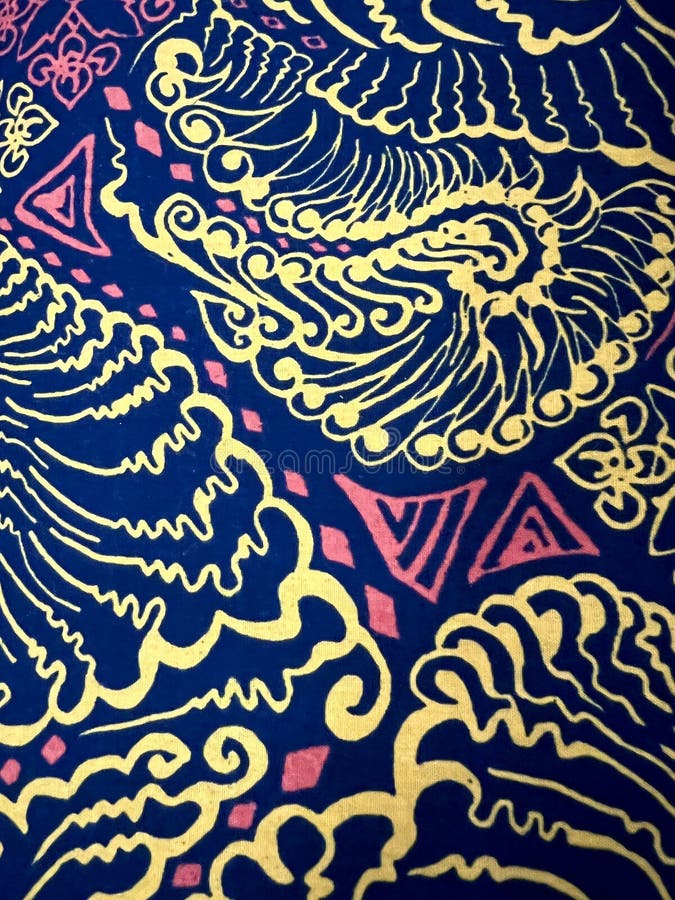 Original Indonesian Batik Cloth with Abstract Motifs Made from Leaves ...