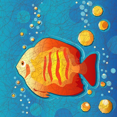 Batik Fish stock vector. Illustration of pattern, textile - 7065318