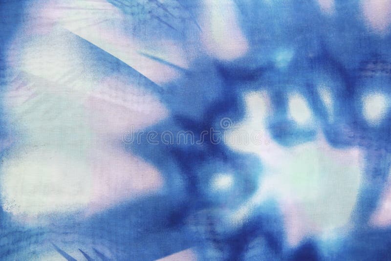 Batik Floral Pattern on Blue a Fabric Stock Photo - Image of cotton ...