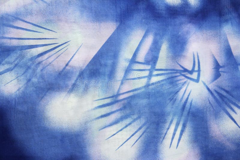 Batik Floral Pattern on Blue a Fabric Stock Image - Image of beauty ...