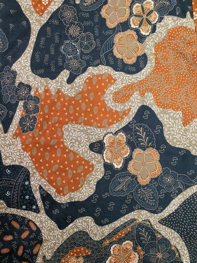 Batik with Flowers and Abstract Patterns. Batik is a Beautiful Work of ...