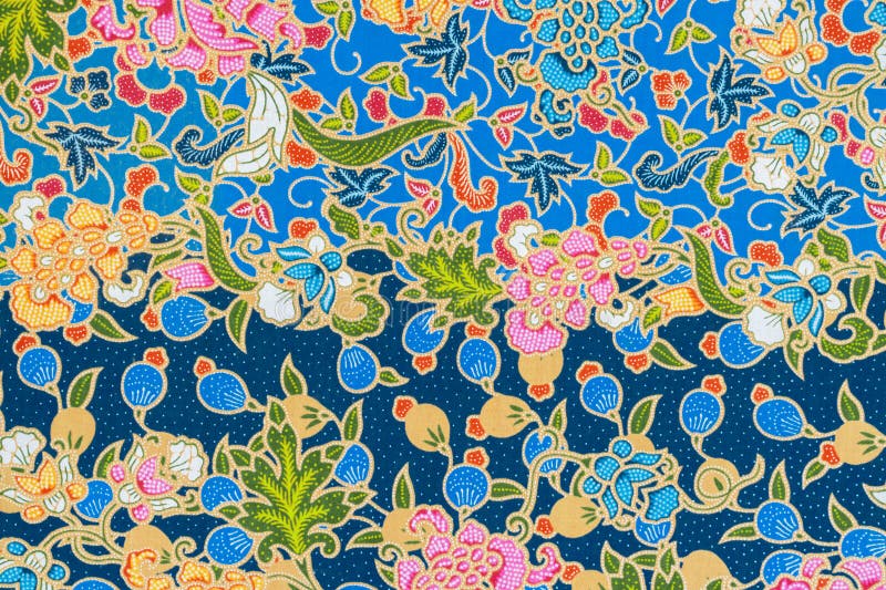 Batik with Flowers and Leaves Patterns Stock Image - Image of abstract ...