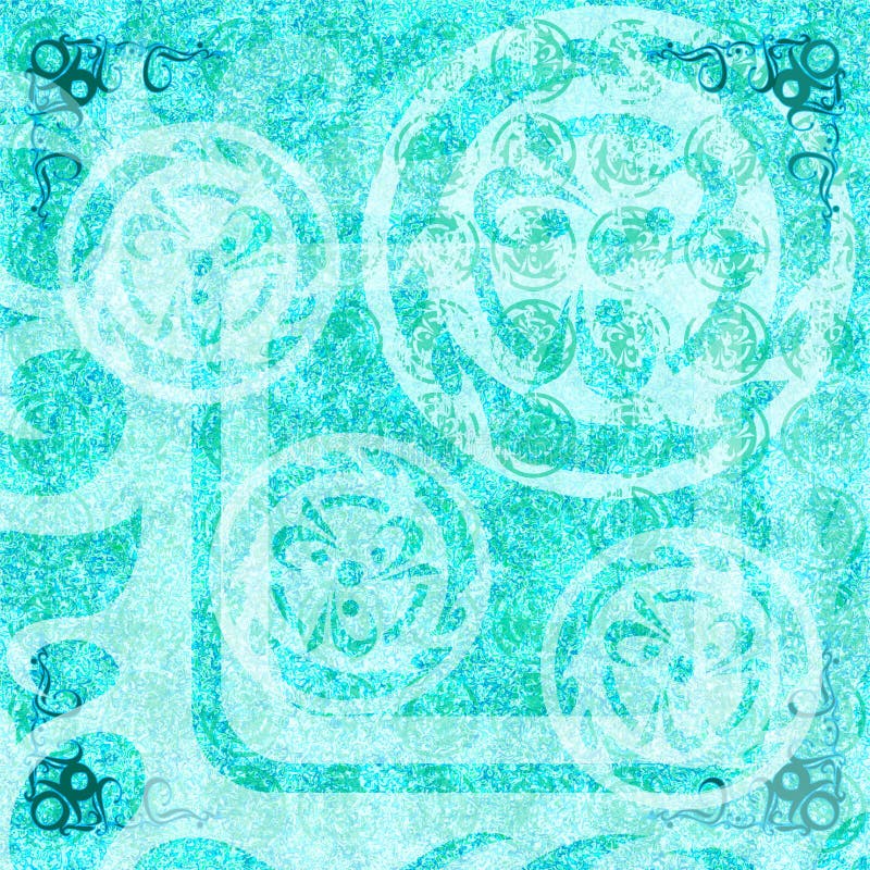 Batik Grunge Wallpaper Abstract Light Blue Bohemian Stock Illustration ...