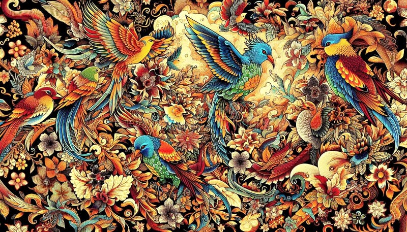 A batik image stock illustration. Illustration of pattern - 352860305