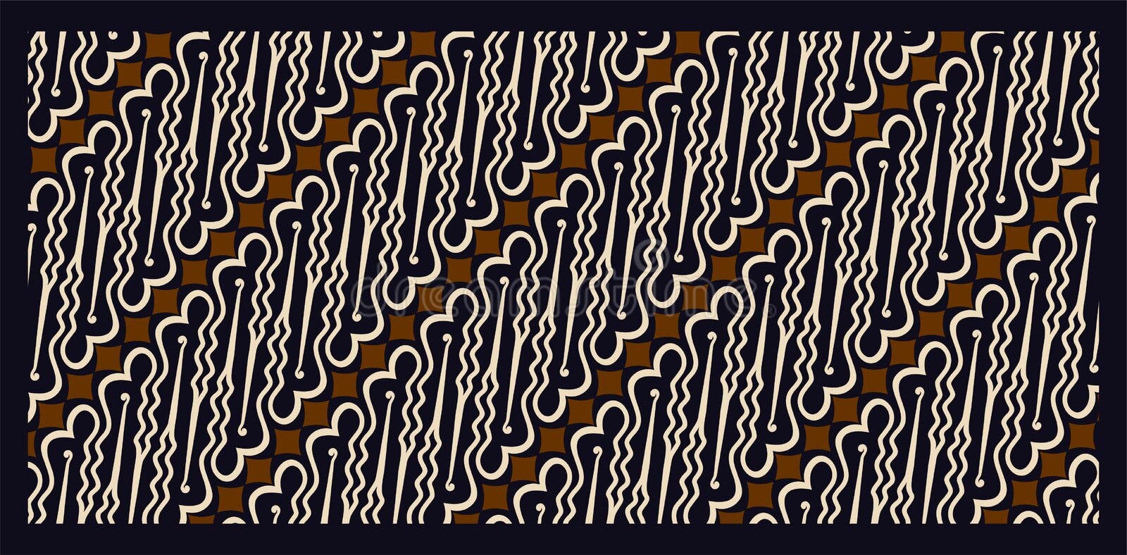 Seamless Batik Parang Barong Pattern Stock Vector - Illustration of ...