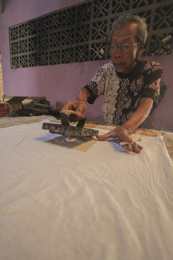 Batik makers editorial stock image. Image of central - 39308049