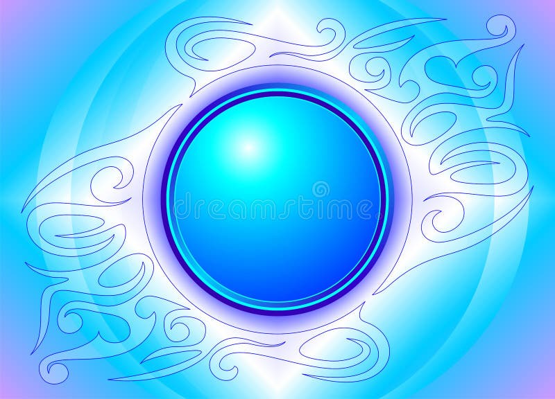 Batik Ornament on Blue Frame for Your Design Stock Illustration ...