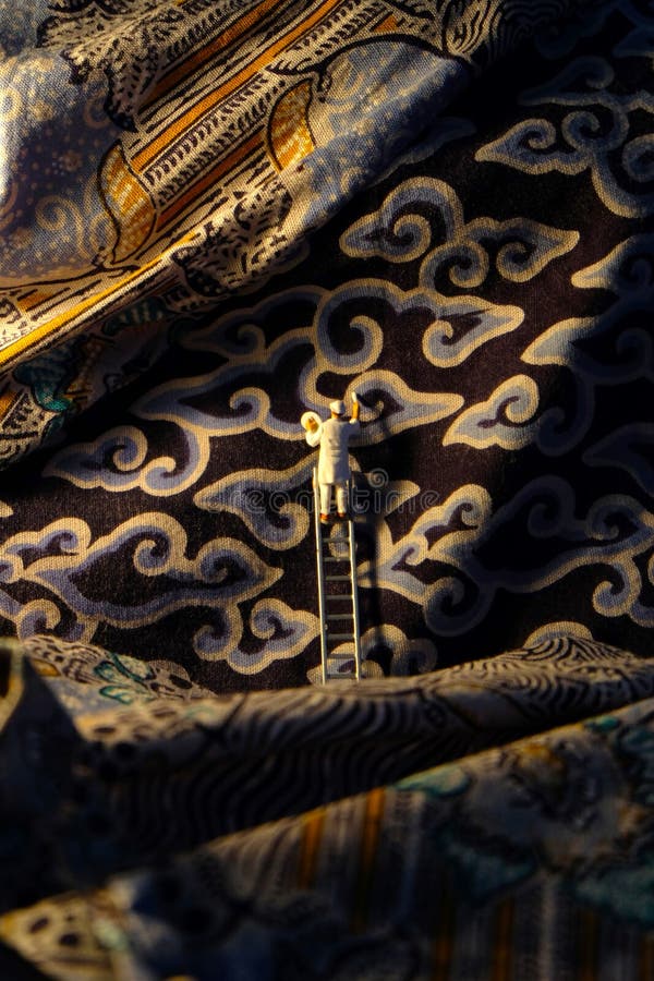 Batik Painter stock photo. Image of working, figure, micro - 73028348