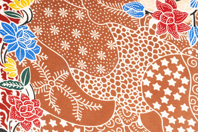 The Batik Pattern Indonesia, Fabric Background Stock Illustration ...