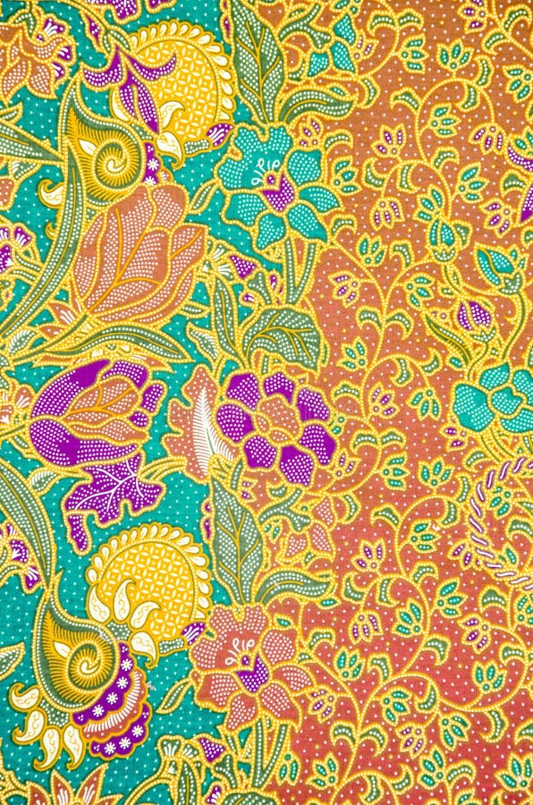 Batik Pattern, Traditional Thai. Stock Photo - Image of genuine, iconic ...