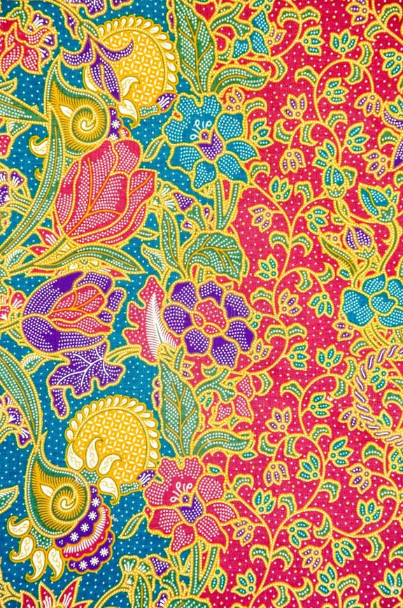 Batik Pattern, Traditional Thai. Stock Photo - Image of genuine, iconic ...