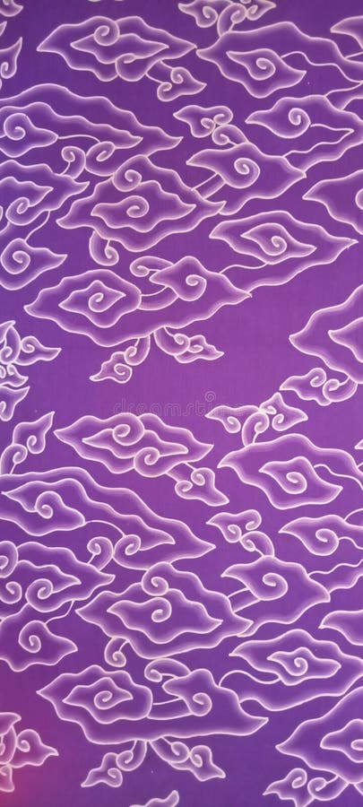 Batik Printing Purple Cloth Mega Mendung Batik West Java Stock Image ...