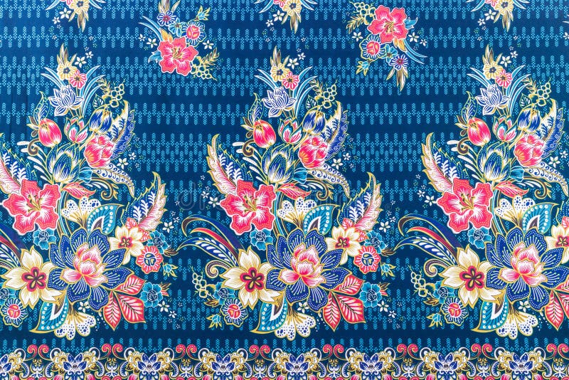 The Batik Sarong Pattern Background in Thailand, Traditional Batik ...