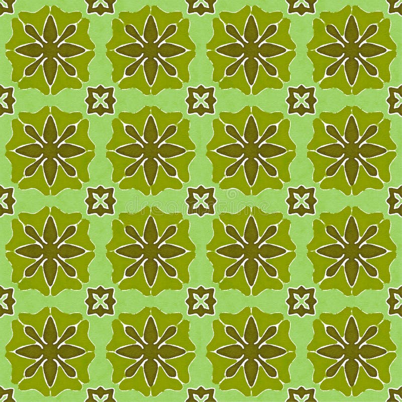 Batik Seamless Pattern, Geometric Repeating Pattern Stock Illustration ...