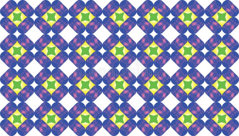 Batik Seamless Pola Bintang Dan Kapsul Stock Vector - Illustration of ...