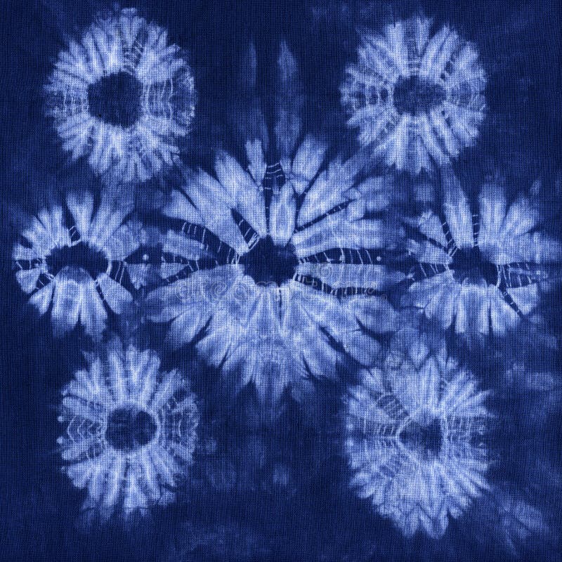 Batik Teñido Material Shibori Foto de archivo - Imagen de blanco, lino ...