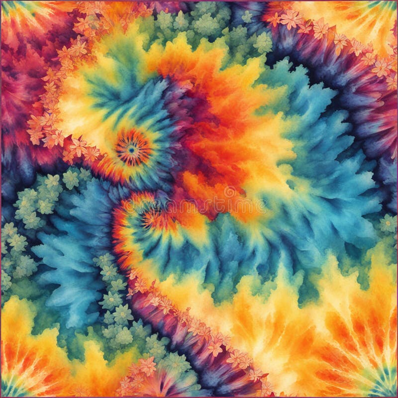 Batik Texture Background. Abstract Colourful Tie Dye Textile Texture ...
