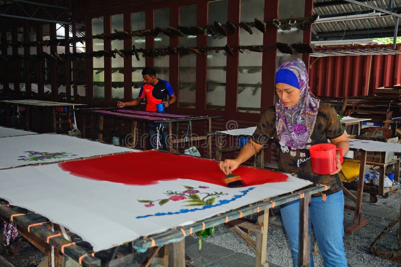 Batik Workshop, Penang, Malaysia Editorial Stock Image - Image of batik ...