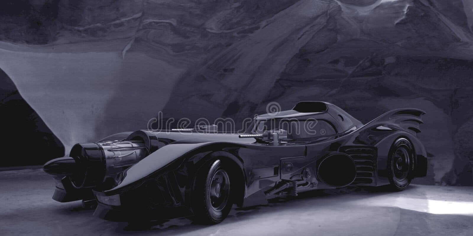 Batmobile Model Replica from 1997 Batman & Robin Movie, Isolated on ...