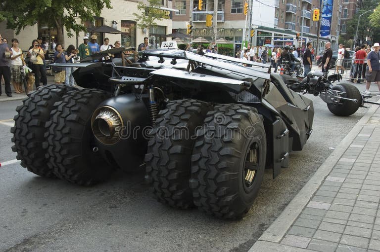 Batmobile Rear and Batpod Motorcycle Editorial Stock Photo - Image of ...