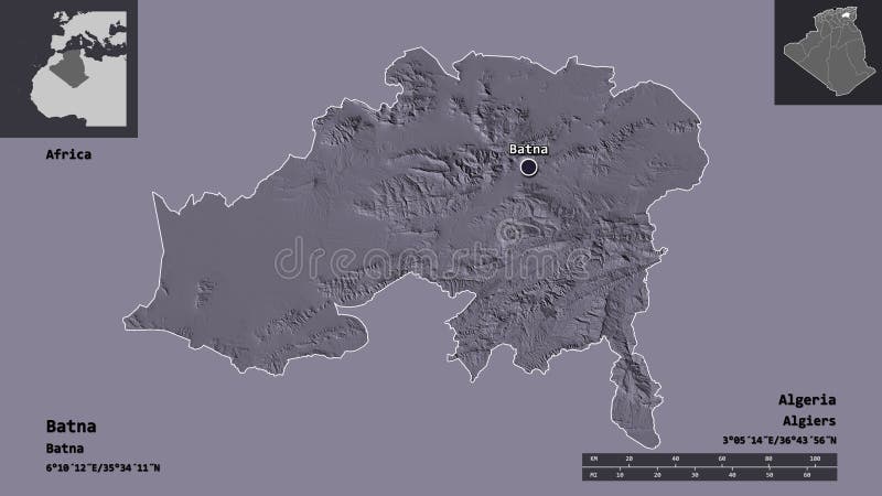 Batna, Province of Algeria,. Previews. Administrative Stock ...