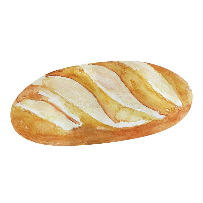 Baton Baking Watercolor Isolated Element Stock Image - Image of eating ...