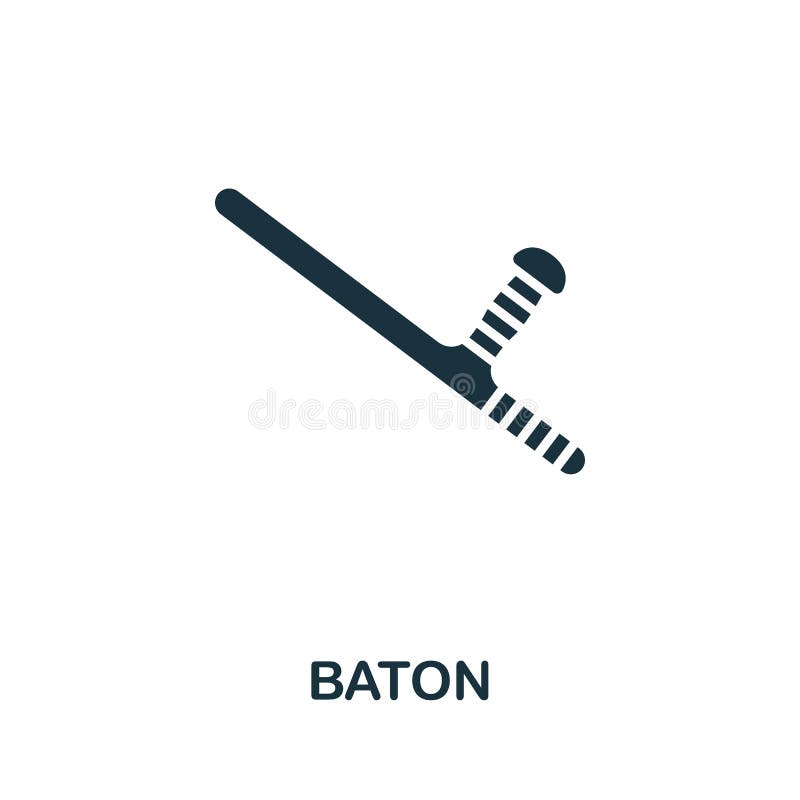 Baton Icon. Monochrome Simple Line Protest Icon for Templates, Web ...