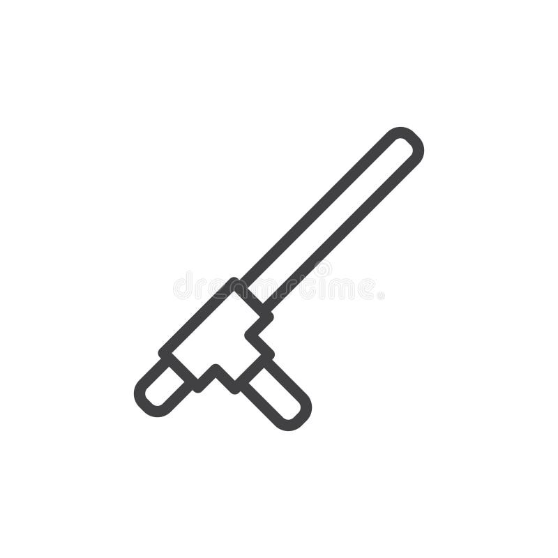 Baton Icon Simple Outline Vector Logo Stock Vector - Illustration of ...