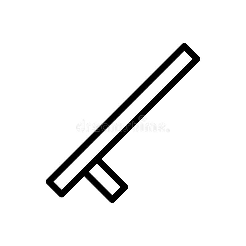 Baton Vector Thin Line Icon Stock Vector - Illustration of rubber, beat ...