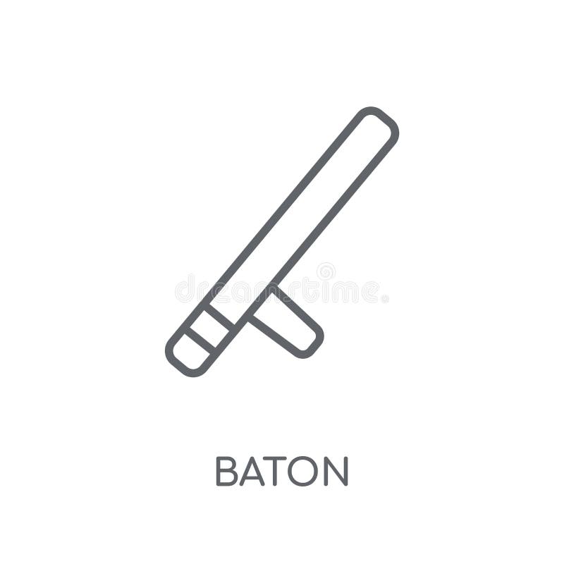 Baton Linear Icon. Modern Outline Baton Logo Concept on White Ba Stock ...